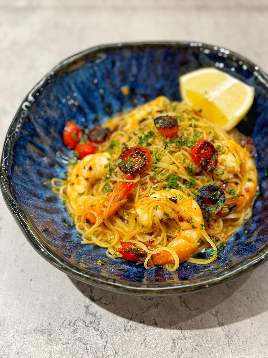 Tiger Prawn Aglio Olio – SOUTHERN ROCK SEAFOOD